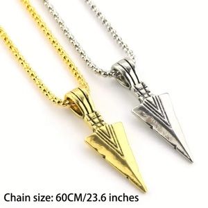 Accessories | New Black Titanium Arrow Pendant Necklace | Poshmark